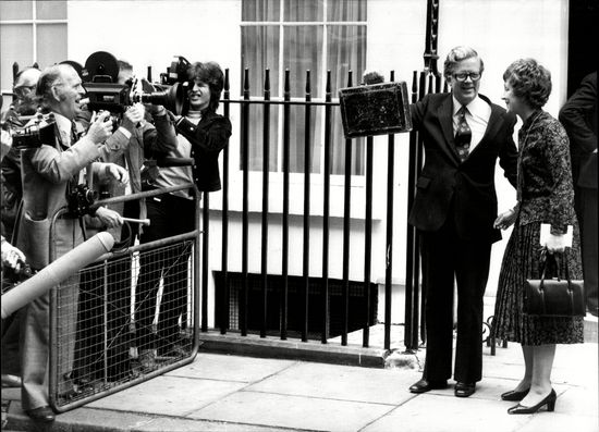 Sir Geoffrey Lady Howe Budget Box Editorial Stock Photo - Stock Image ...