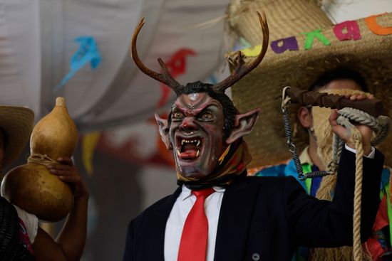 Man Posing Wearing Devil Mask Typical Editorial Stock Photo - Stock ...