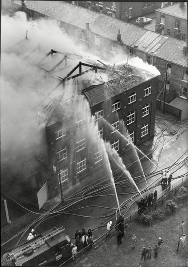 Firemen Attempt Put Out Fire Factory Editorial Stock Photo - Stock ...