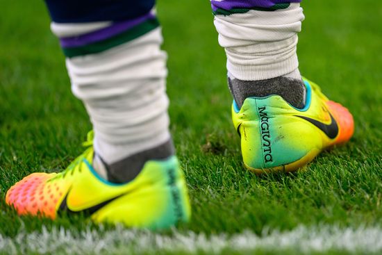 Pair Nike Rugby Boots Worn During Editorial Stock Photo - Stock Image ...