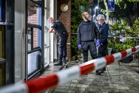 Rotterdam Police Officers House Grasstraat Rotterdamwest Editorial ...