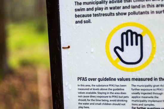 Pfas Over Guideline Values Signs About Editorial Stock Photo - Stock ...
