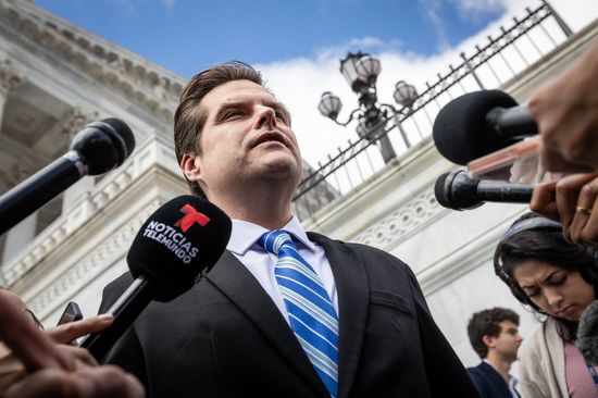 Representative Matt Gaetz Rfl Talks Reporters Editorial Stock Photo ...