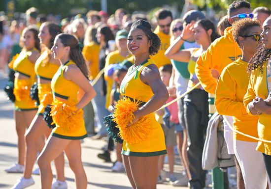 Baylor Bears Cheerleaders Fans During Bear Editorial Stock Photo ...