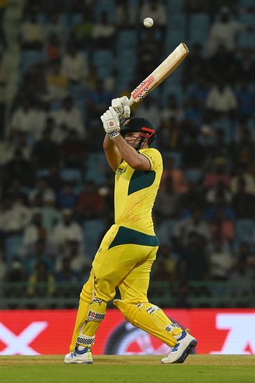 Australia Cricketer Mitch Marsh Plays Shot Editorial Stock Photo ...
