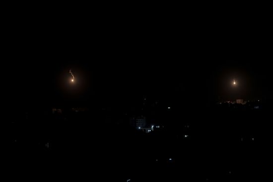 Light Bombs Fired By Israeli Army Editorial Stock Photo - Stock Image ...