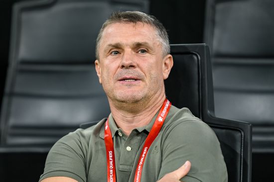 Head Coach Serhij Rebrov During Uefa Editorial Stock Photo - Stock ...
