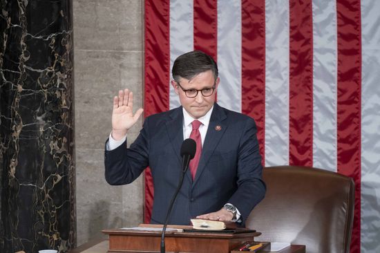 Rep Mike Johnson Rla Sworn After Editorial Stock Photo - Stock Image ...