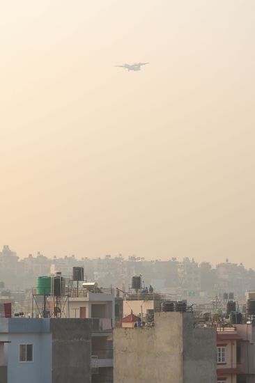 Nepals Kathmandu Valley Shrouded By Thick Editorial Stock Photo - Stock Image | Shutterstock