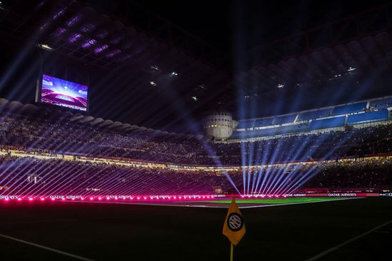 General View Inside Stadium Light Show Editorial Stock Photo - Stock ...