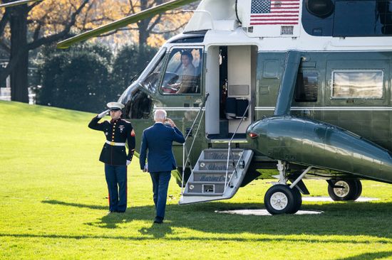 President Joe Biden Saluting Marine He Editorial Stock Photo - Stock ...
