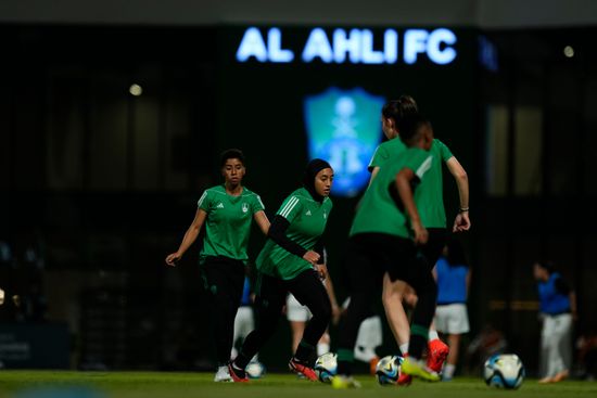 Al Ahli Players During Warmup Before Editorial Stock Photo - Stock ...