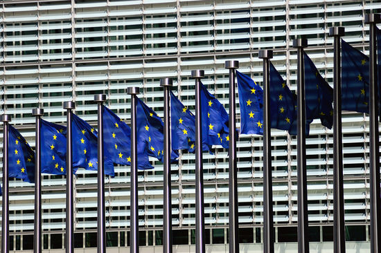 Ec Flags Futter Breeze Outside Berlaymont Editorial Stock Photo - Stock ...