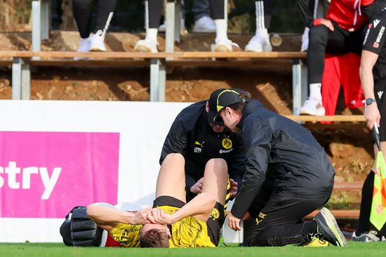 Nico Schlotterbeck Borussia Dortmund Lies Injured Editorial Stock Photo ...