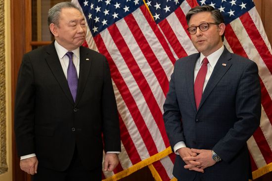 House Speaker Mike Johnson Rla Talks Editorial Stock Photo - Stock ...