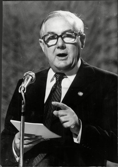 James Callaghan Baron Callaghan Cardiff Kg Editorial Stock Photo ...