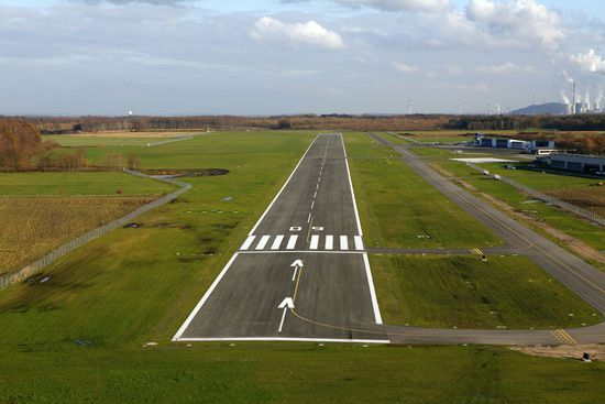 Aerial View Runway Extension Runway 09 Editorial Stock Photo - Stock ...