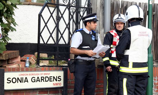 Fire Brigade Police Scene Editorial Stock Photo - Stock Image ...