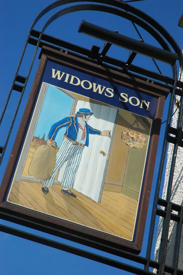 Widows Son Pub Sign Editorial Stock Photo - Stock Image | Shutterstock