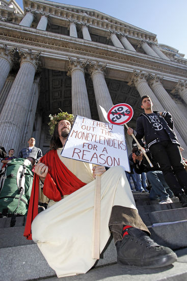 Jesus Protester Outside St Pauls Cathedral Editorial Stock Photo ...