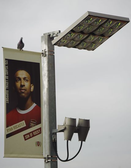 Arsenal Display Banners Outside Emirates Stadium Editorial Stock Photo ...