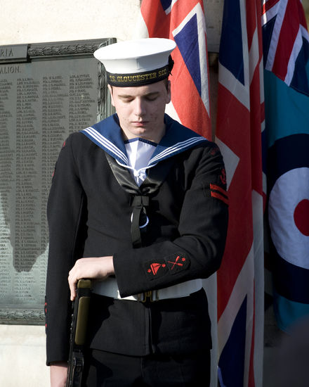 Sea Cadet Stands Guard Gloucester Memorial Editorial Stock Photo ...