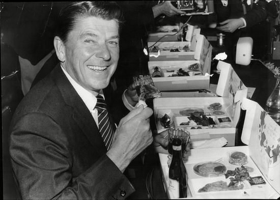 Ronald Reagan His Lunch Institute Directors Editorial Stock Photo ...