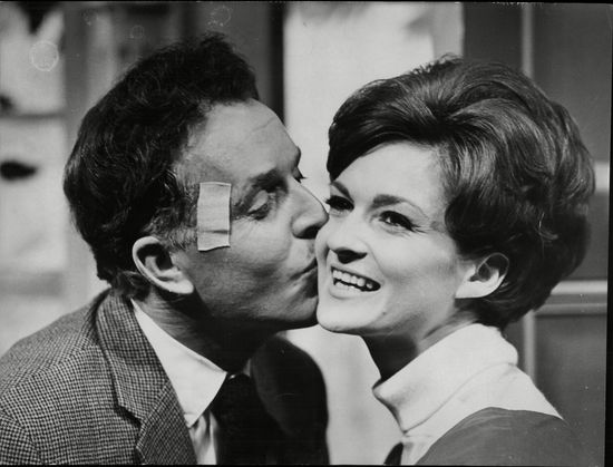 Brian Rix Kisses Dianne Appleby Before Editorial Stock Photo - Stock ...