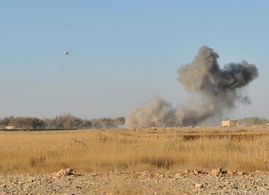 Hellfire Strike On Insurgents Firing Position Editorial Stock Photo ...