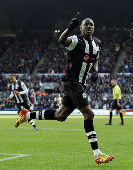 Demba Ba Newcastle Celebrates Scoring Opening Editorial Stock Photo ...