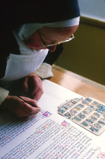 Carmelite Nun Doing Calligraphy Editorial Stock Photo - Stock Image ...