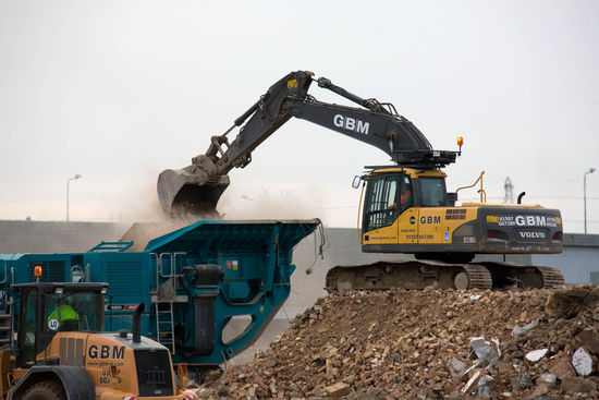 360 Digger Working On Construction Site Editorial Stock Photo - Stock ...