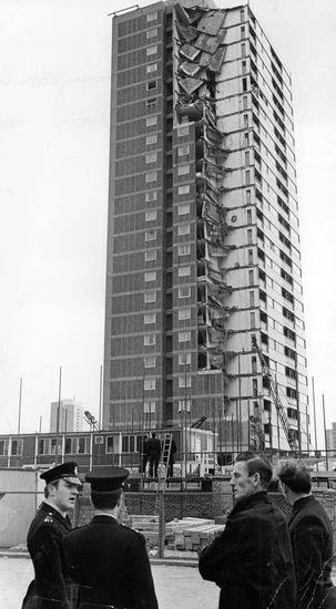 Explosion Ronan Point Flats Canning Town Redakčních stock fotografií ...