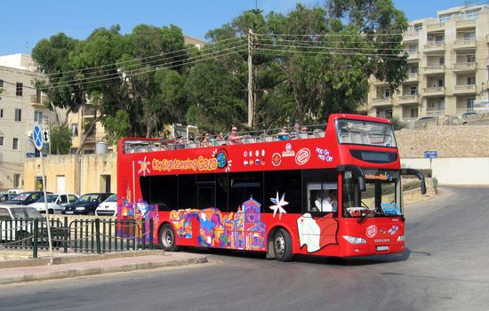 Tour Bus Gozo Malta Editorial Stock Photo - Stock Image | Shutterstock