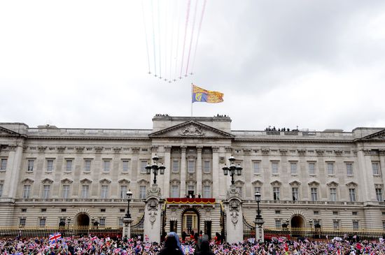 Red Arrows Fly Overhead Editorial Stock Photo - Stock Image | Shutterstock