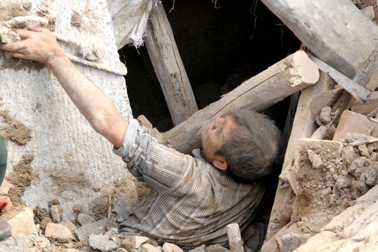 Yiburaymu Trapped Under Debris His Demolished Editorial Stock Photo ...