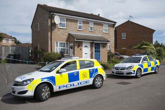 Police Cars Outside Property Where 15yearold Editorial Stock Photo ...