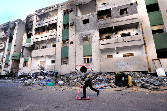 Destroyed Buildings Aftermath Civil War Sirte Editorial Stock Photo ...