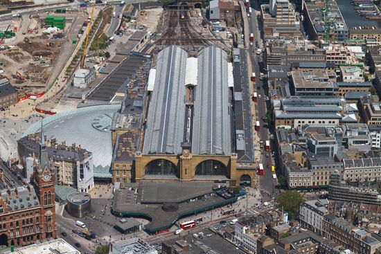 Aerial View Kings Cross Railway Station Editorial Stock Photo - Stock ...