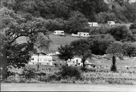 Gypsies Their Caravans Gypsy Caravans Background Editorial Stock Photo ...
