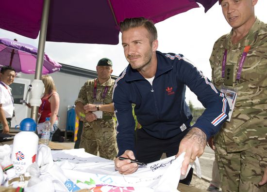 David Beckham Visits Soldiers Providing Security Editorial Stock Photo ...