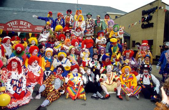 Group Clowns Wearing Red Noses Editorial Stock Photo - Stock Image ...