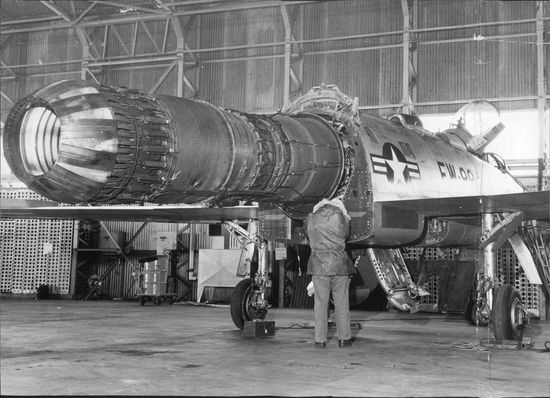 Engine Fitted Into F100 Super Sabre Editorial Stock Photo - Stock Image ...