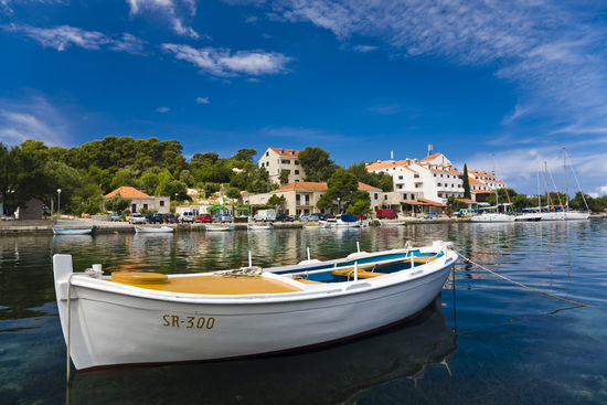 Boat Front Pomena Harbour Mljet Island Editorial Stock Photo - Stock ...