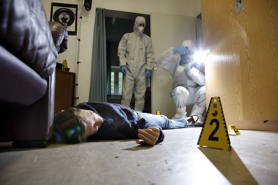 Photographic Securing Forensic Evidence Officers Cid Editorial Stock ...