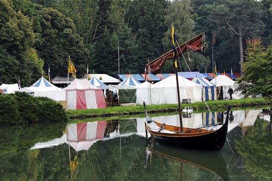 Tent City Medieval Knight Camp Knight Editorial Stock Photo - Stock ...