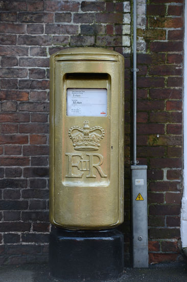 Gold Post Box Nearby Town Newent Editorial Stock Photo - Stock Image ...