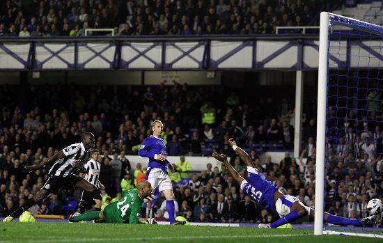 Demba Ba Newcastle United Scores His Editorial Stock Photo - Stock ...
