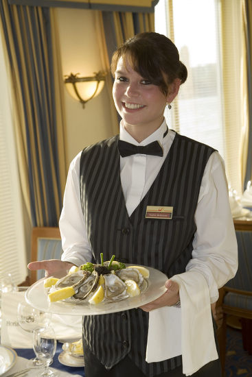 Onboard Restaurant Waitress On Ms Cezanne Editorial Stock Photo - Stock ...