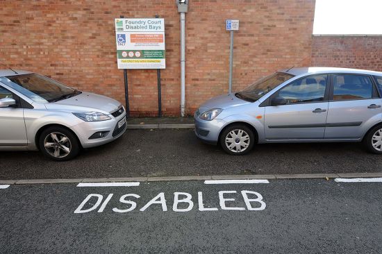Disabled Parking Bay Sign Which Spelled Editorial Stock Photo - Stock ...